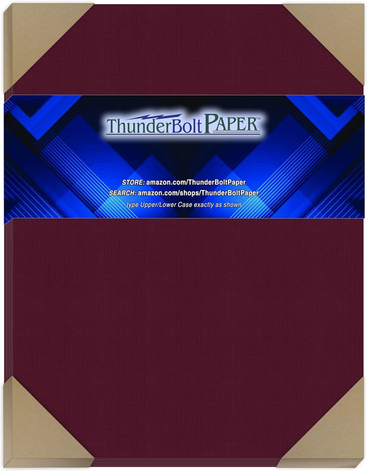 ThunderBolt Paper Burgundy Linen 80# Cardstock Paper